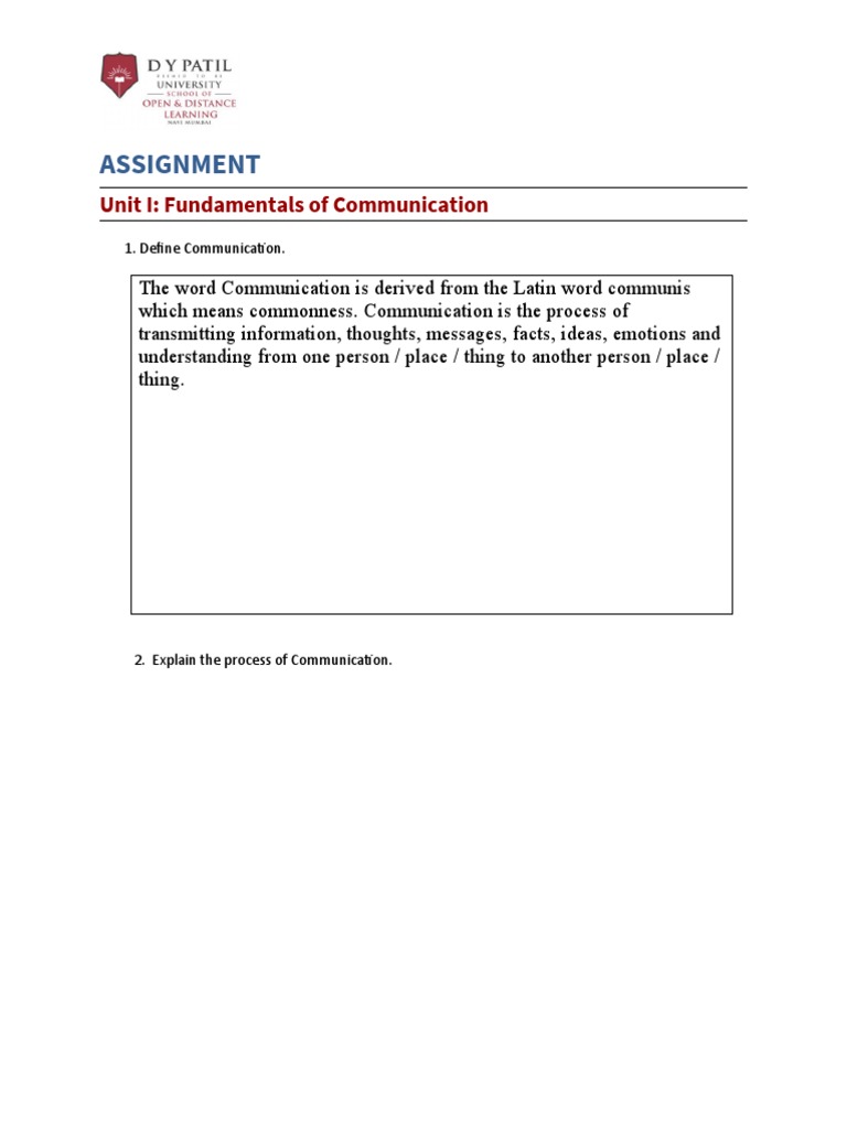 Fundamentals of Communication 1 | PDF