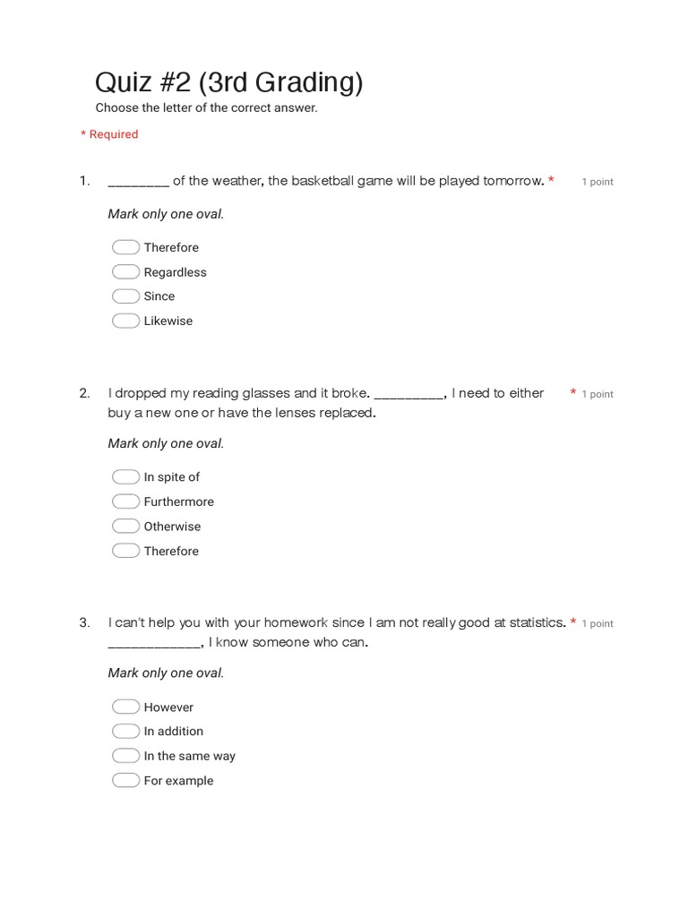 Quiz #2 (3rd Grading) | PDF