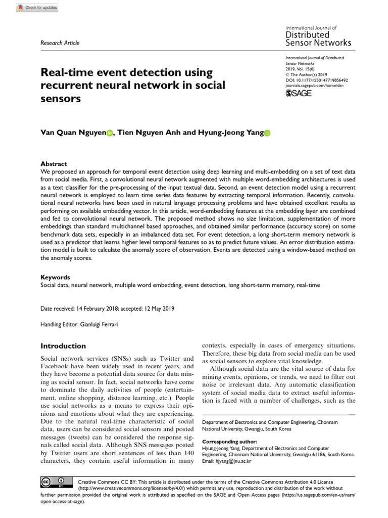 Real Time Event Detection Using Recurrent Neural N Pdf