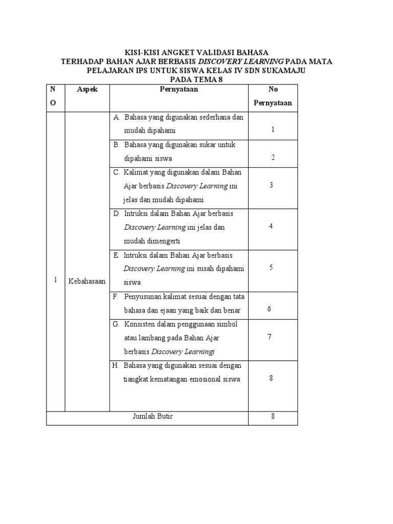 Angket Validasi | PDF