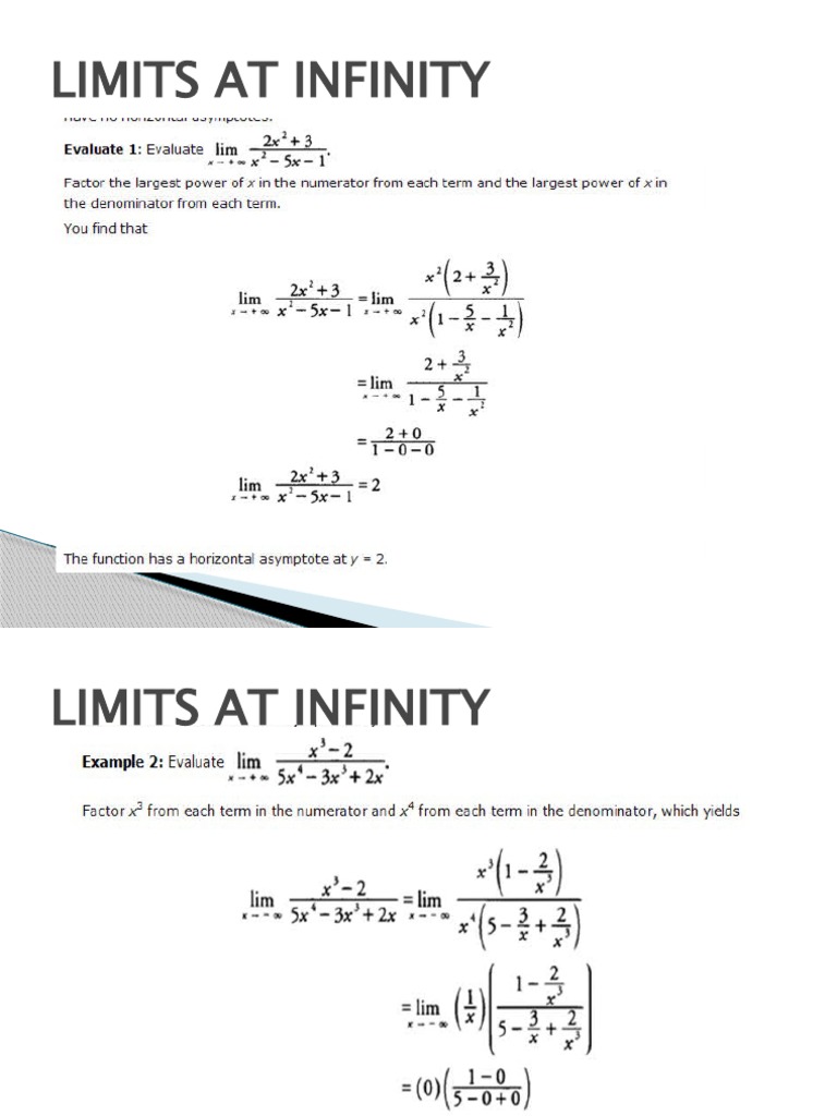 Limits at Infinity | PDF