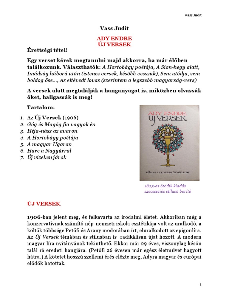 Ady Új Versek | PDF