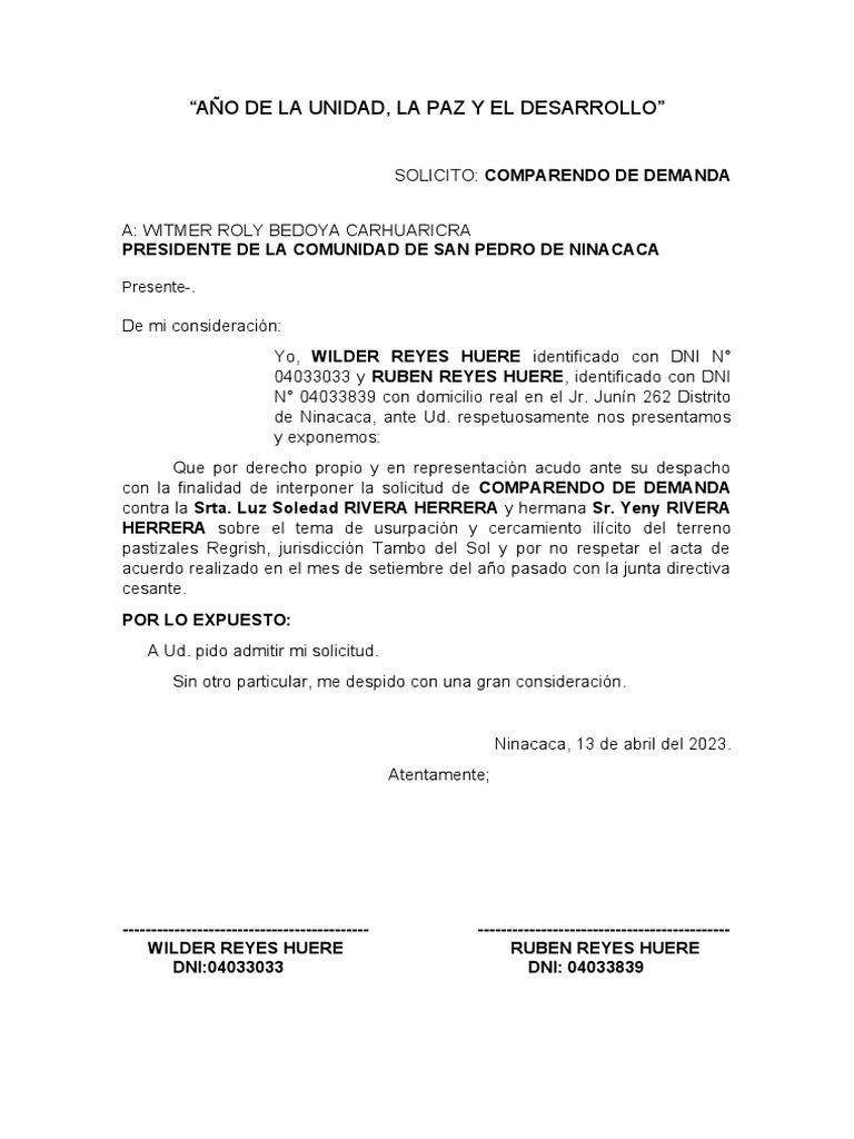 Solicitud de Terreno | PDF