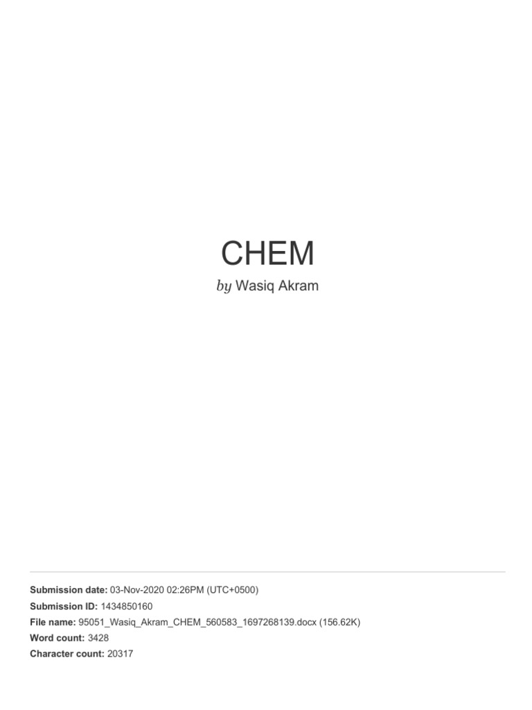 CHEM | PDF | Carbon | Chemistry