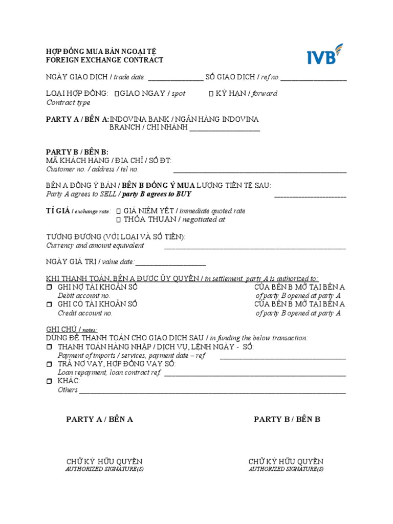04.hop Dong Mua Ban Ngoai Te | PDF