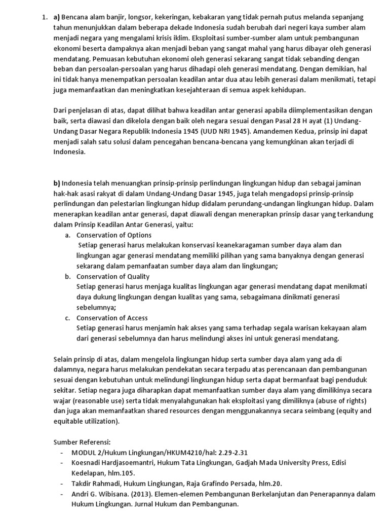 Tugas 1 Hukum Lingkungan | PDF