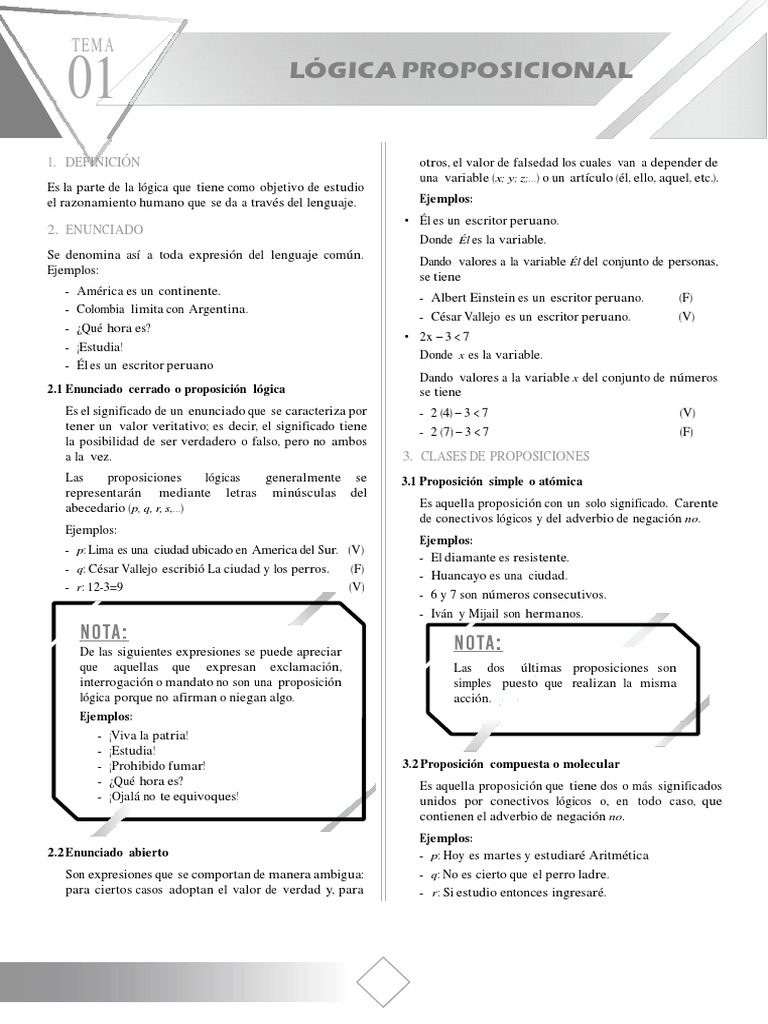Lógica 2 | PDF | Proposición | Lógica matemática