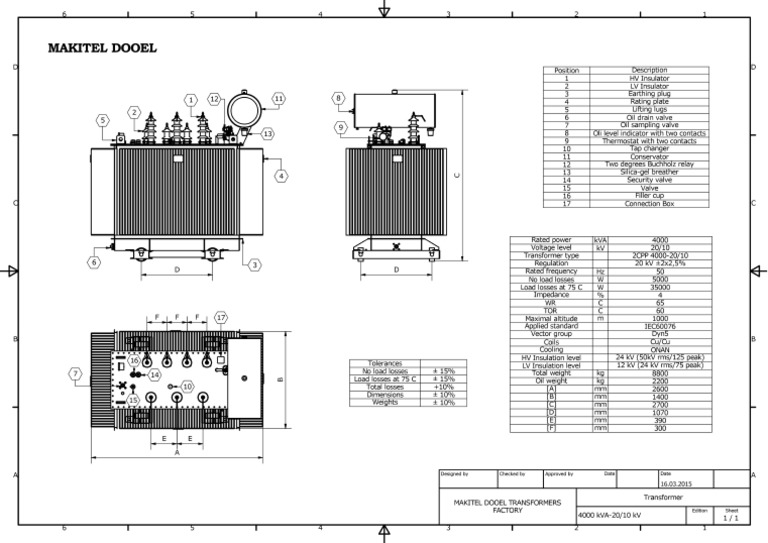 4000 kVA-20 - 10 KV Transformer | PDF