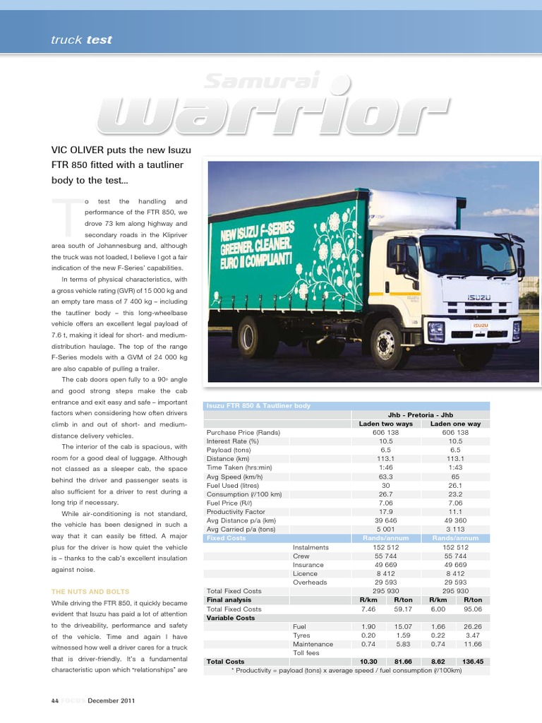 Isuzu Truck | PDF | Manual Transmission | Truck
