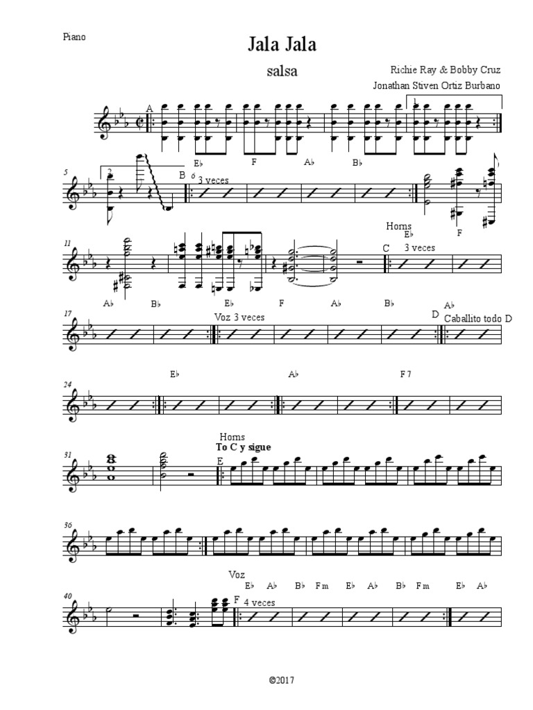 Jala Jala Piano PDF | PDF