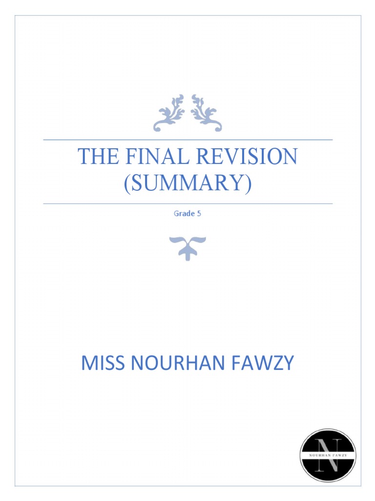 The Final Revision Summary g5 | PDF | Rotation | Force