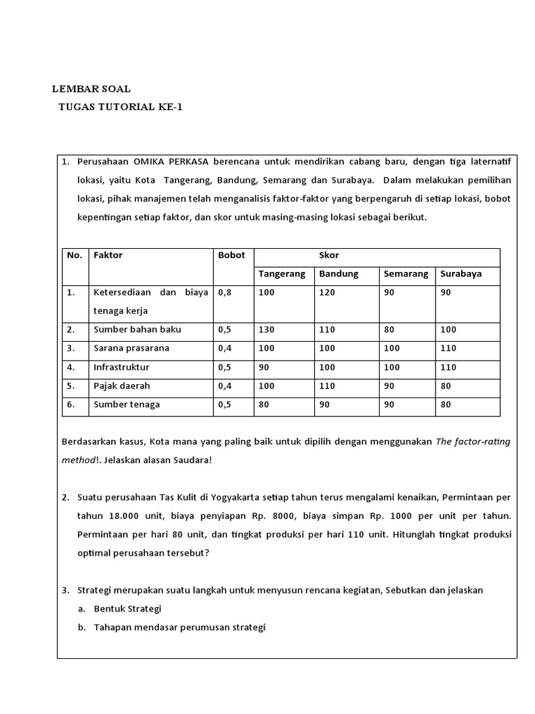 Soal EKMA4215 Tugas1 | PDF