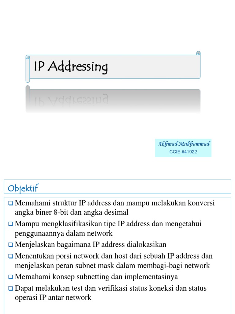 Struktur dan Konversi IP Address | PDF