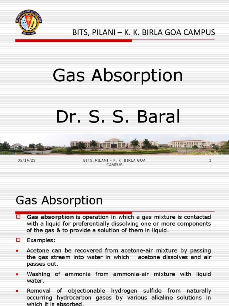 Gas Absorption | PDF | Solubility | Phases Of Matter