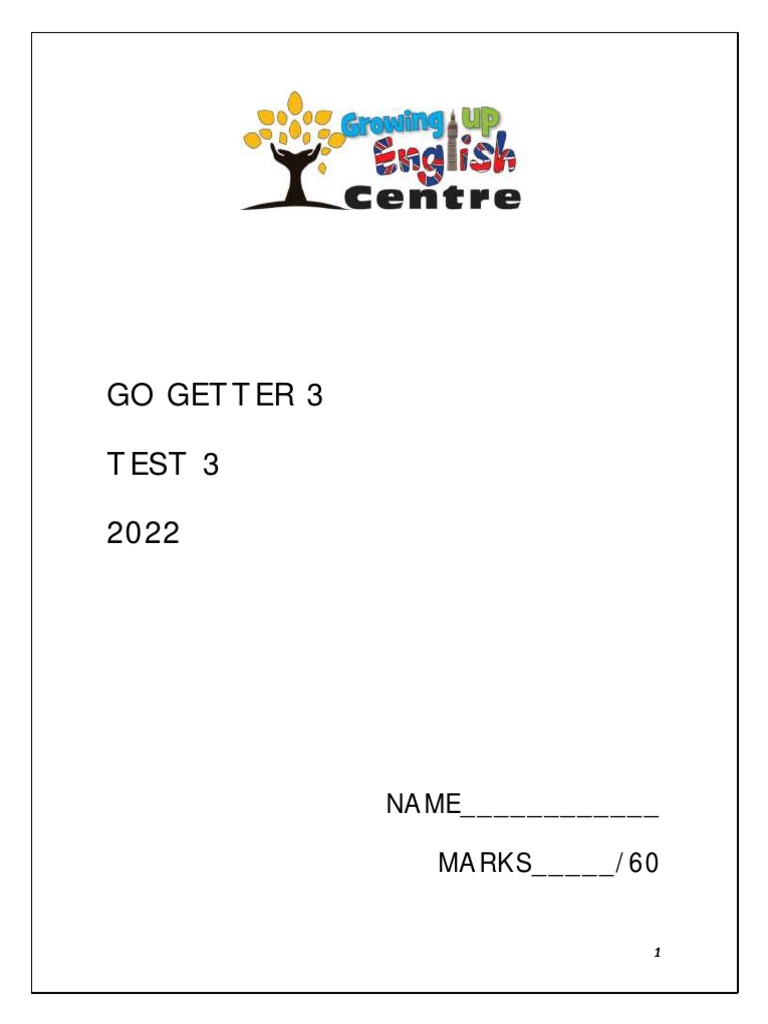 Go Getter 3 Test 3 2022 PDF | PDF | Cookware And Bakeware | Spider