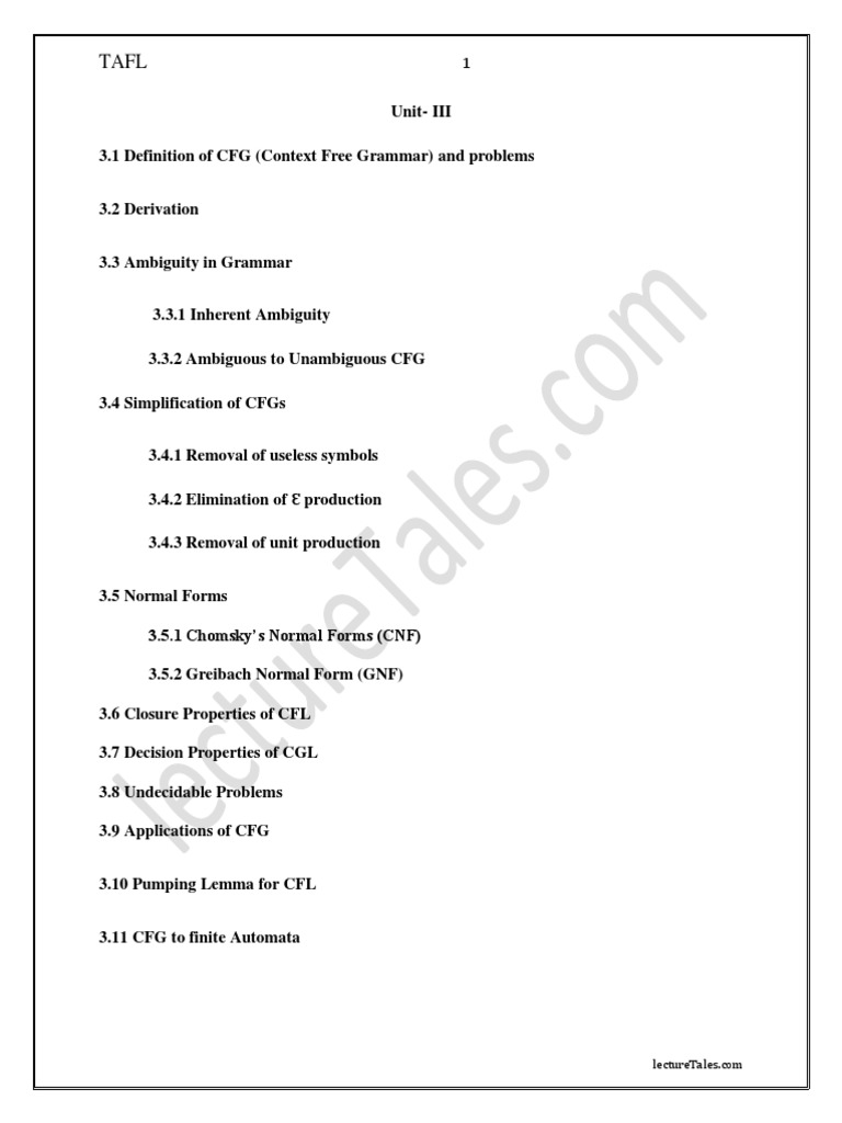 Context Free Grammars and Their Properties | PDF | Parsing | Syntax