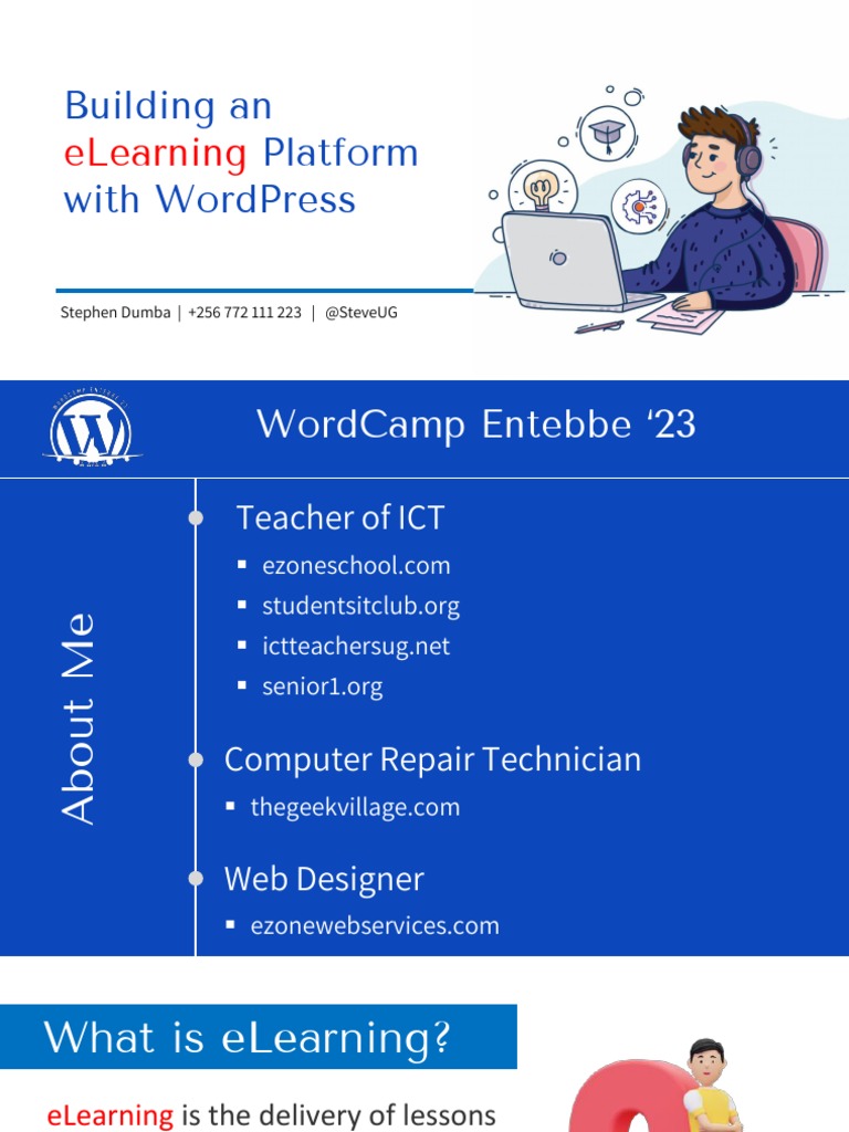 1 - Building An Elearning Platform With WordPress | PDF | Educational Technology | Word Press
