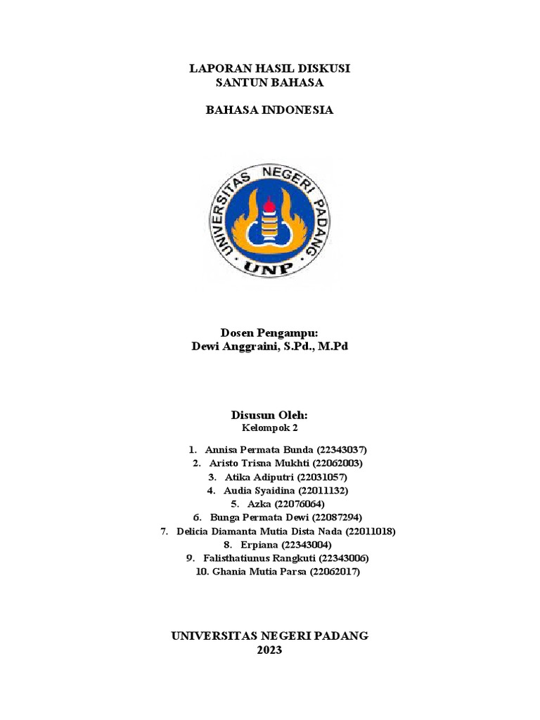 LAPORAN HASIL DISKUSI Kelompok 2 | PDF