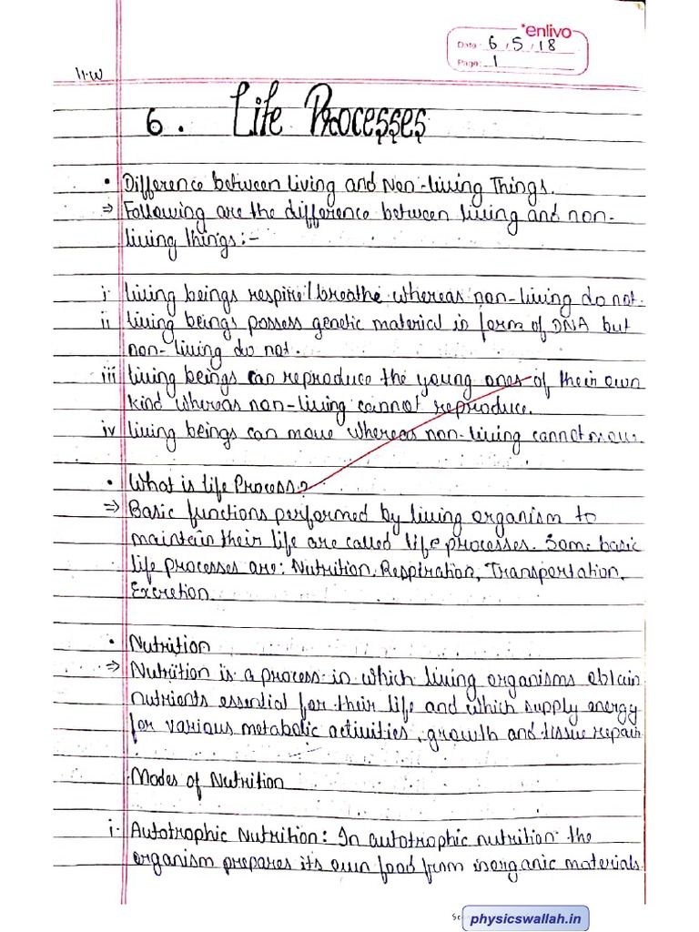 Class-10 Life Process | PDF Class-10 Life Process | PDF