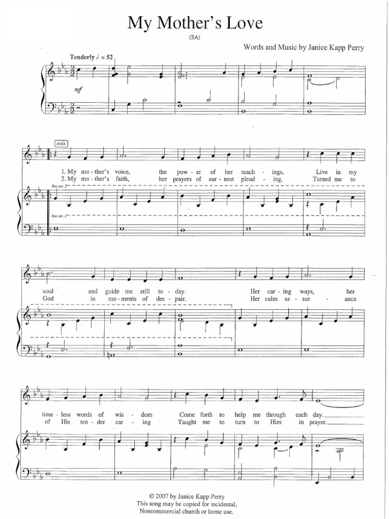 Perry My Mothers Love Eng | PDF