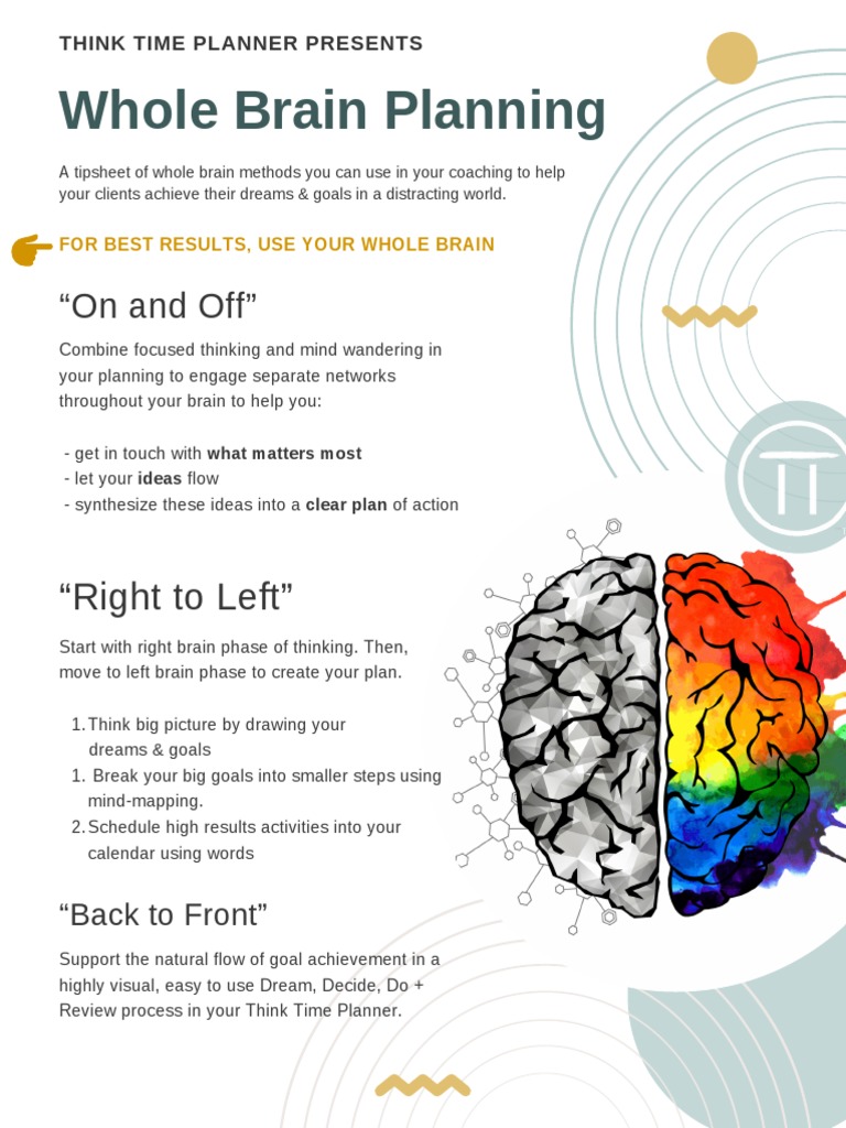 Whole Brain Planning Tipsheet Final PDF | PDF | Business | Self-Improvement
