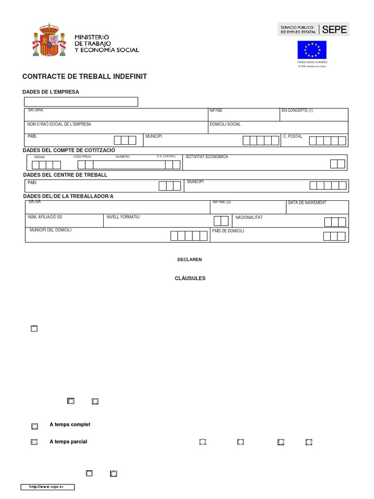 Indefinido Cat Ene 2020 | PDF