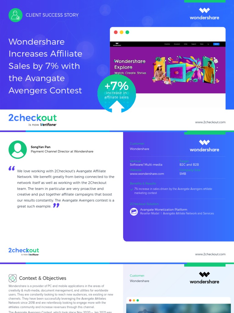 Wondershare Boosts Sales with Avangate | PDF | Sales | Marketing