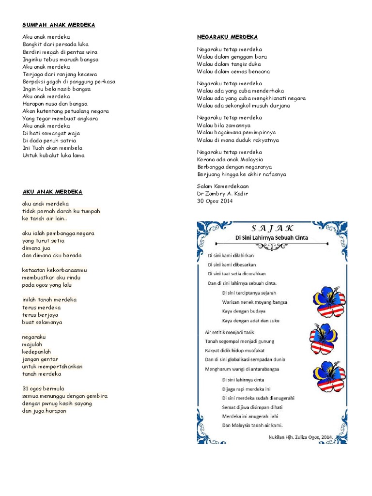 Sajak Merdeka | PDF