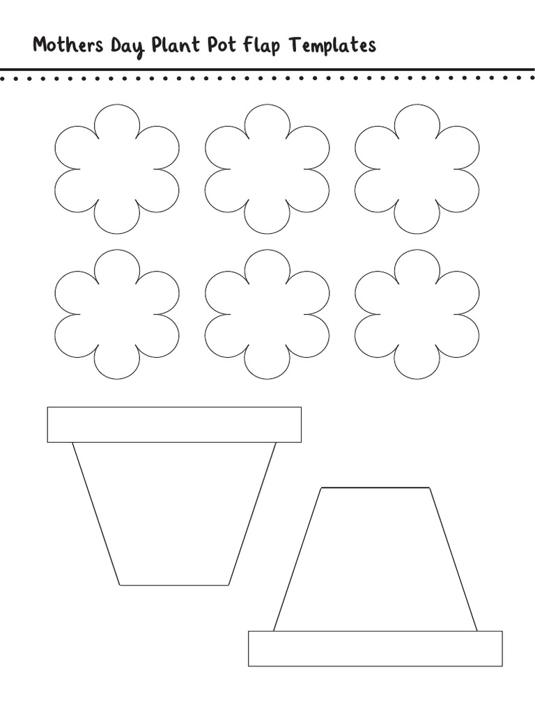 Mother - S Day Plant Pot Flap Templates | PDF