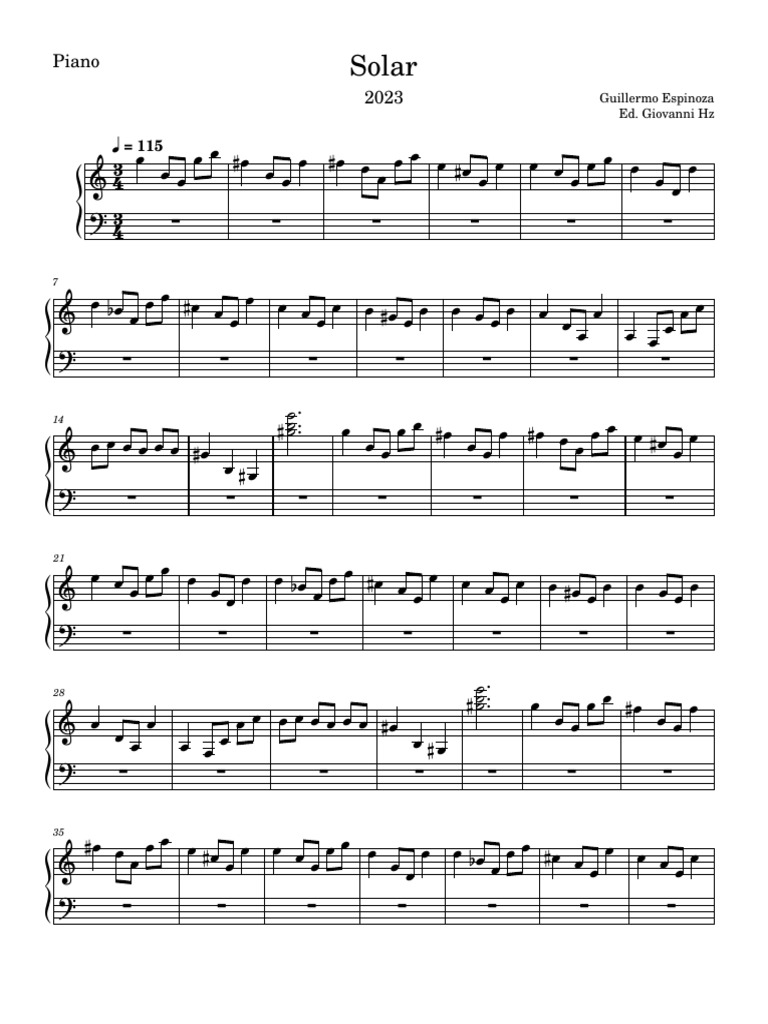 Solar Piano PDF | PDF