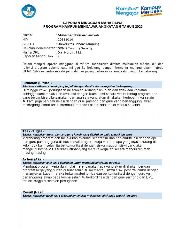 Laporan - Minggu - Ke-9 - Muhamad Ibnu Ardiansyah PDF | PDF