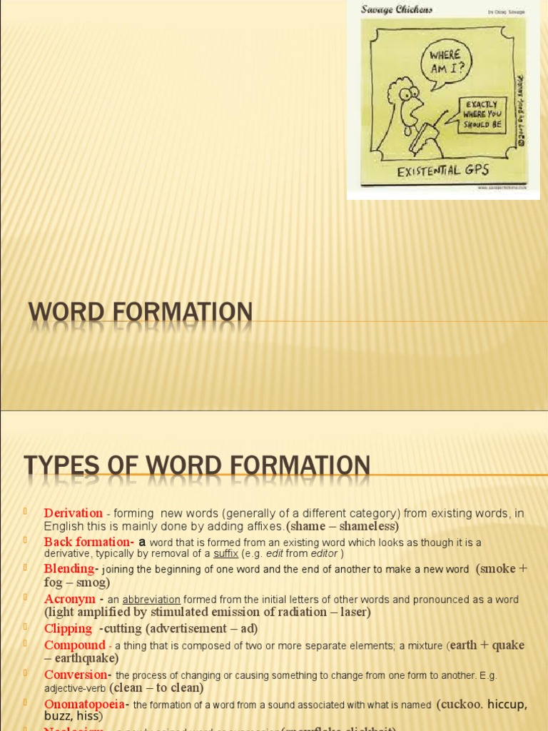 Word Formation PPT 1-23 | PDF | Word | Semantic Units