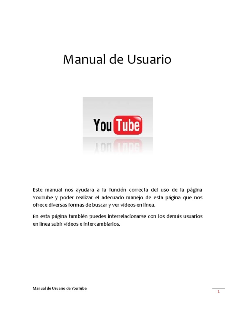 Manual de Usuario de YouTube-Grupo | PDF | Youtube | Red mundial