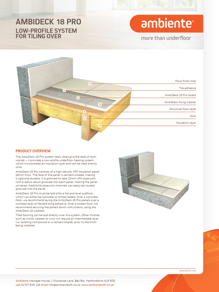 Ambiente AmbiDeck 18 Pro Spec Sheet Updated | PDF