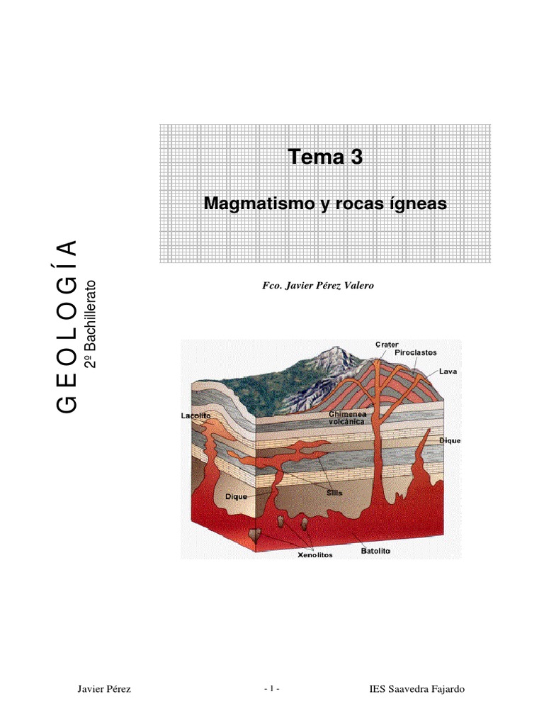 Tema 3. Magmatismo y Rocas Ígneas PDF | PDF | Roca ígnea | Roca (geología)