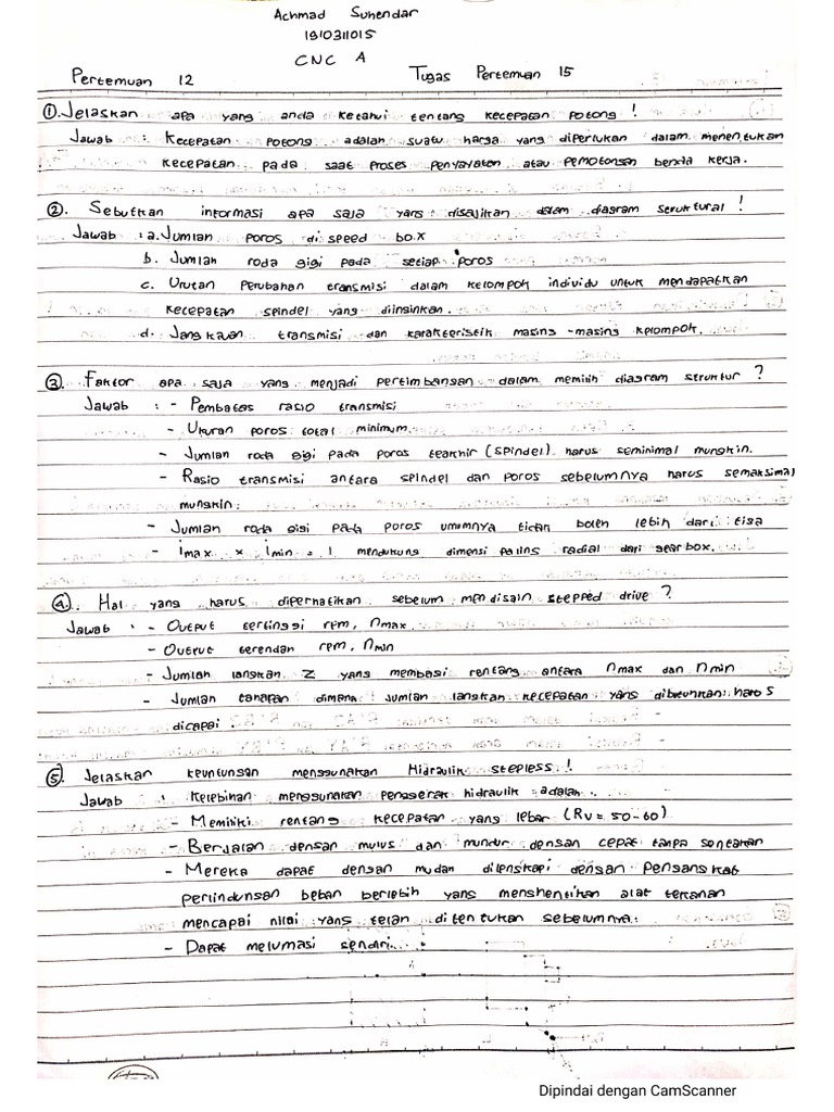 Achmad Suhendar 1910311015 CNC A Tugas Pertemuan 15 | PDF
