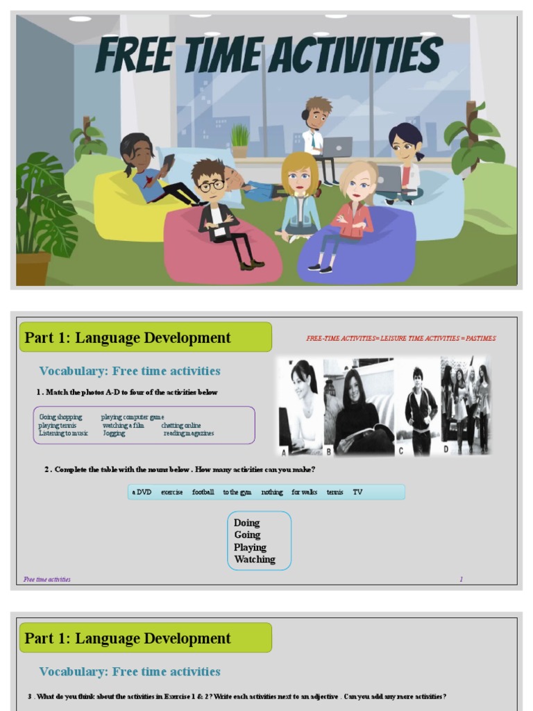 Free Time Activities | PDF | Newspapers | Magazines