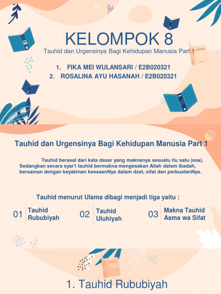 KELOMPOK 8 - Tauhid Dan Urgensinya Bagi Kehidupan Manusia Part 1 PDF | PDF