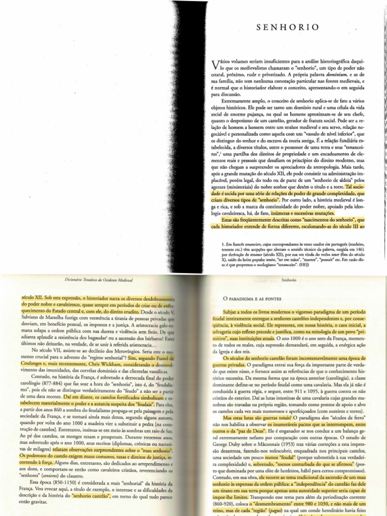 Aula 9. Senhorio | PDF | Feudalismo | Castelo