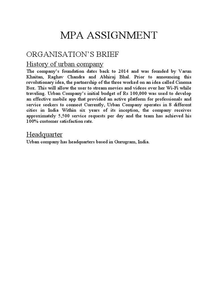Mpa Assignment Pdf Business Economies