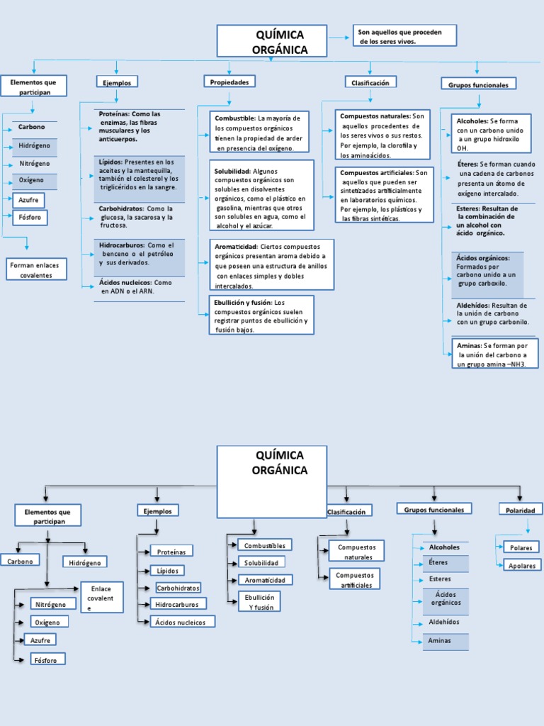 Mapa Conceptual Quimica Organica | PDF | Compuestos orgánicos | Sustancias químicas