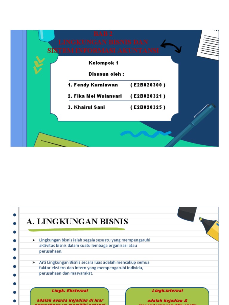 Kelompok 1 - PPT Lingkungan Bisnis Dan Sia | PDF