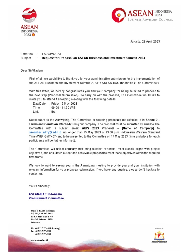 Procurement Invitation Letter | PDF | Cambodia | Business