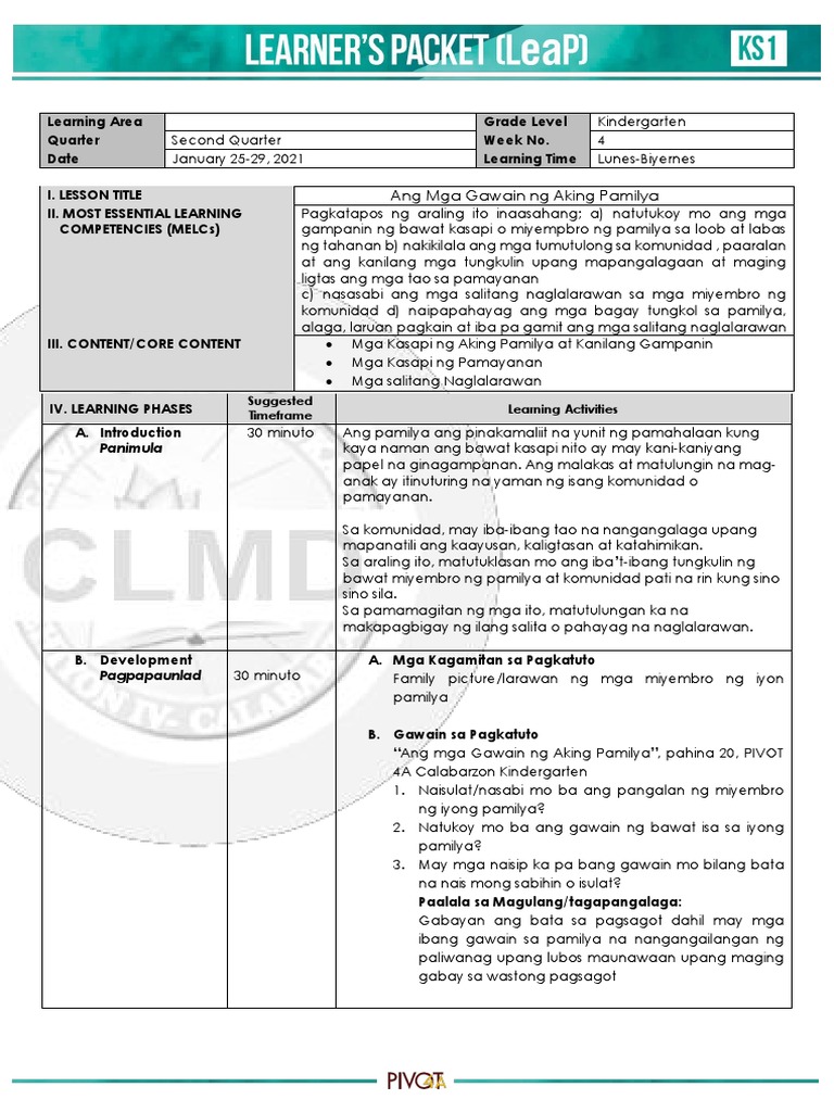 Q2 - Week 4 - PIVOT 4A LEAP | PDF