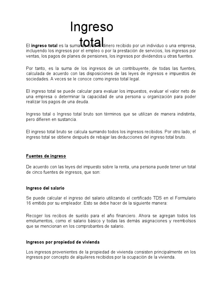 Ingreso Total e Ingreso Marginal | Descargar gratis PDF | Costo ...