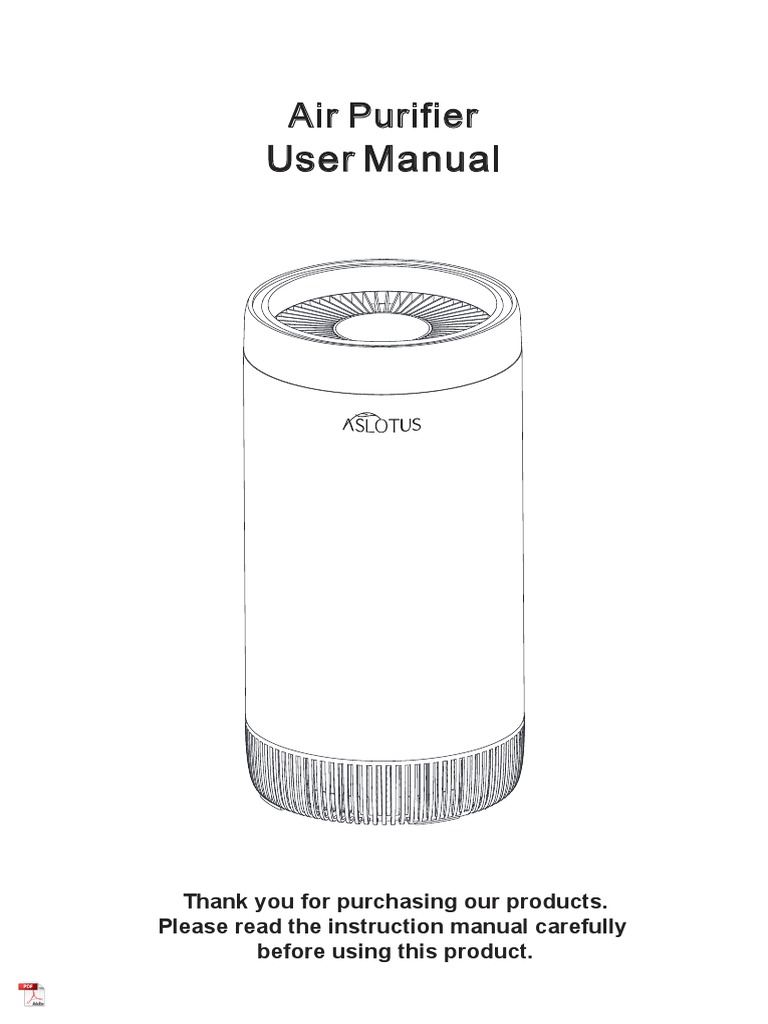 KJ320 Air Purifier Manual | PDF | Power Supply | Manufactured Goods