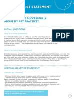 Artist Statement for Portraits Assignment | PDF