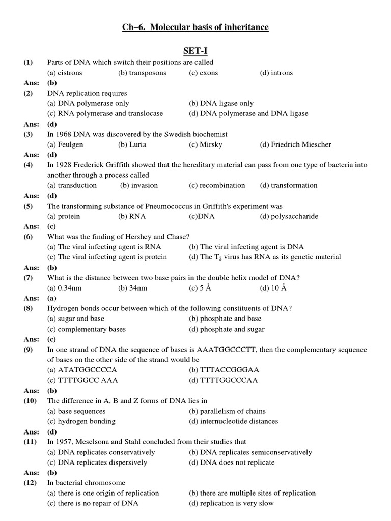 BIO NEET BOOK-2 - (ENG) - Ch-6-J-Done-1 | PDF | Operon | Gene