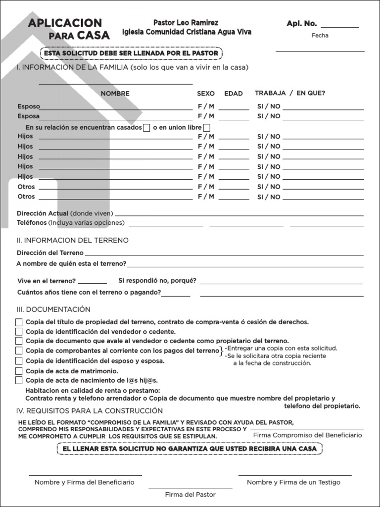 Solicitud Casas 2023 | PDF