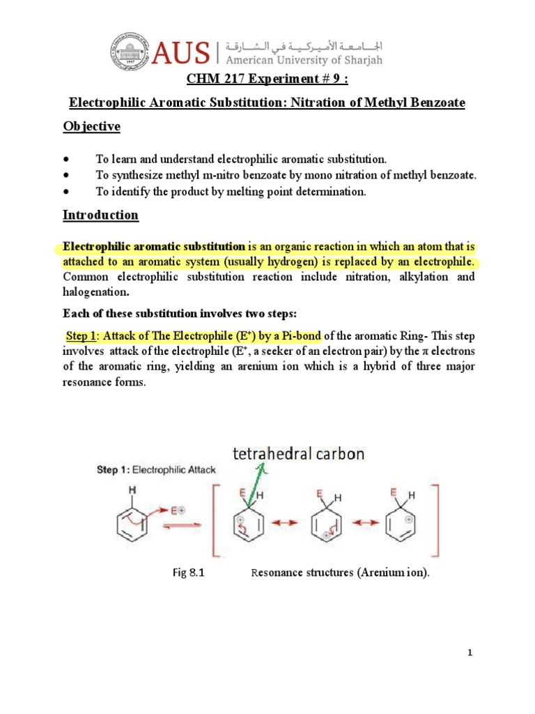 Exp 9 Nitration | PDF | Chemistry | Organic Chemistry